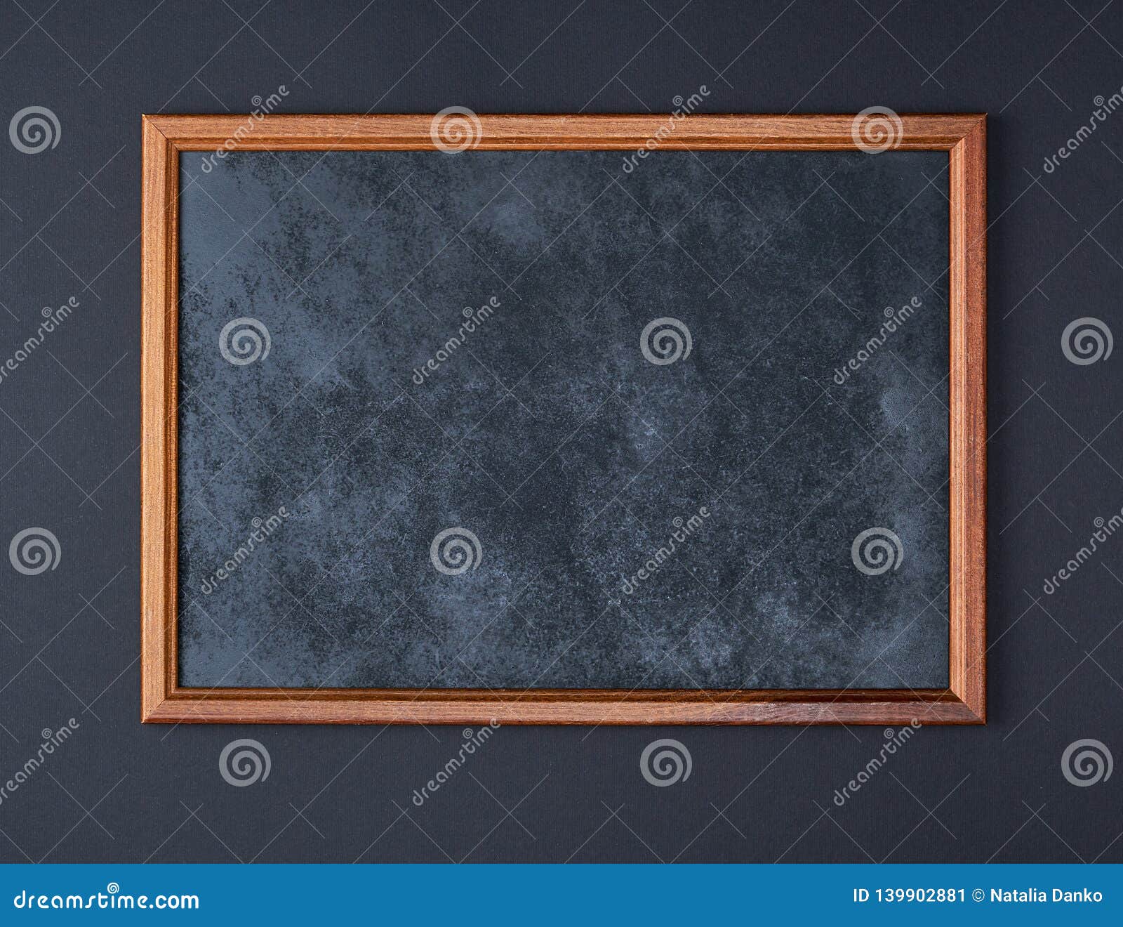 Wooden empty chalk board stock image. Image of background - 139902881