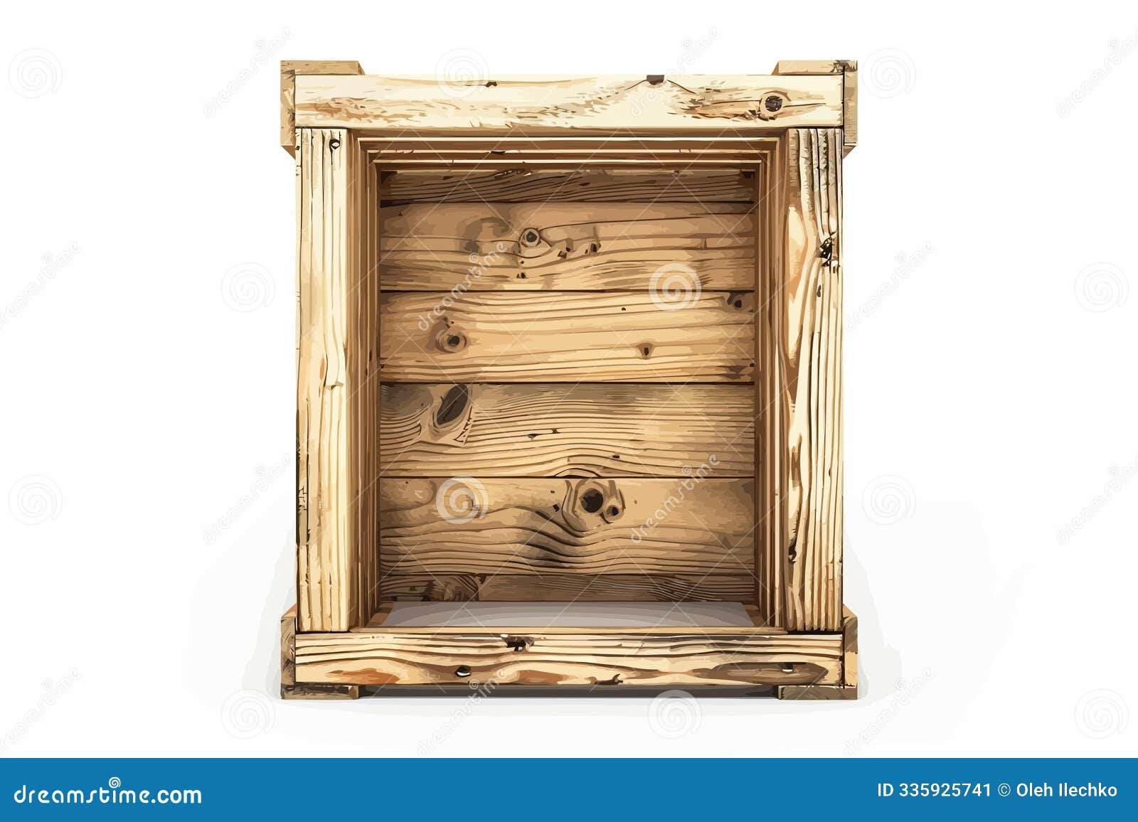 Wooden Empty Crate Stock Image Isolated Vector Style Stock Vector ...