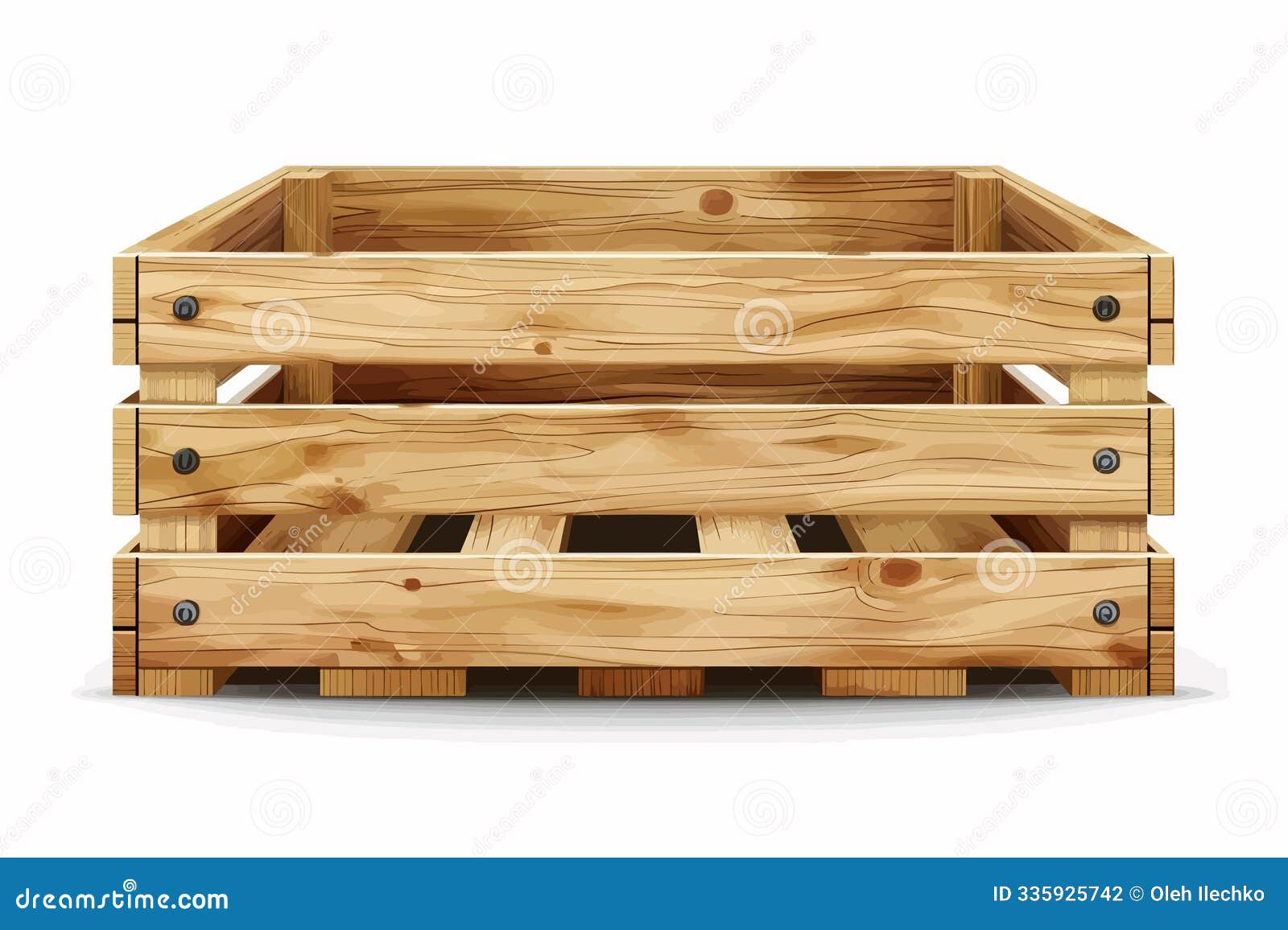 Wooden Empty Crate Stock Image Isolated Vector Style Stock Vector ...