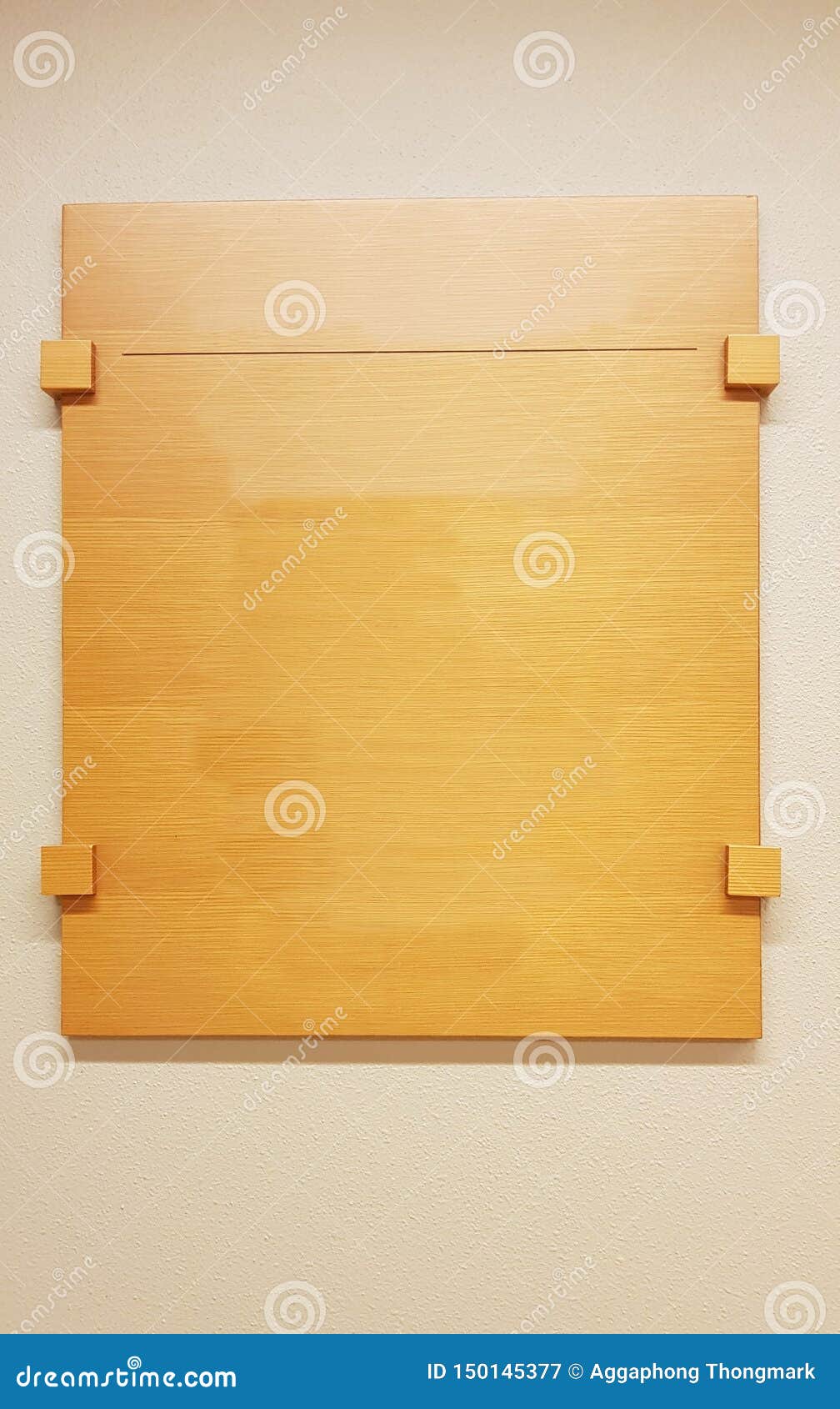 Wooden Empty Sign Board Panel Stock Image - Image of board, blank ...
