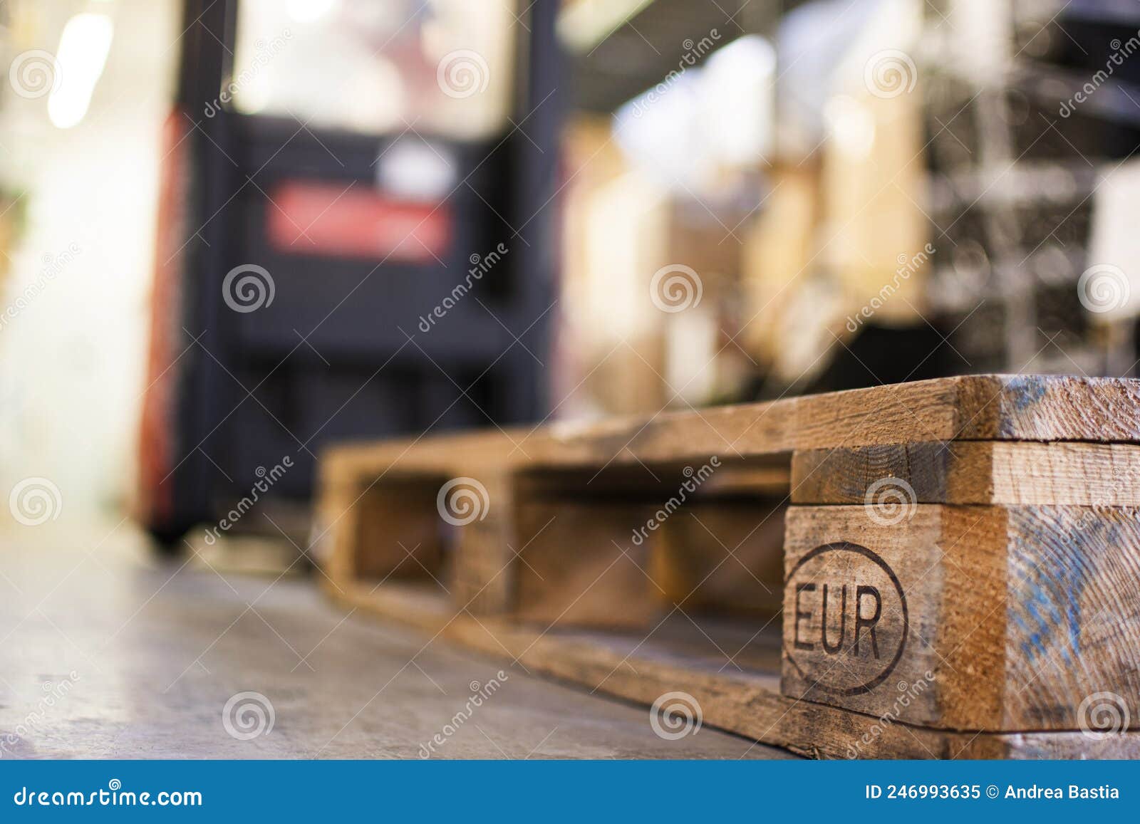 Wooden Epal, Empty Pallet Ready for Loading Goods into the Warehouse ...