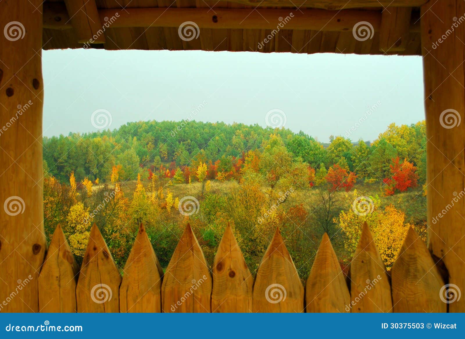 Wooden Fence in a Medieval Castle Stock Image - Image of wooden, autumn ...