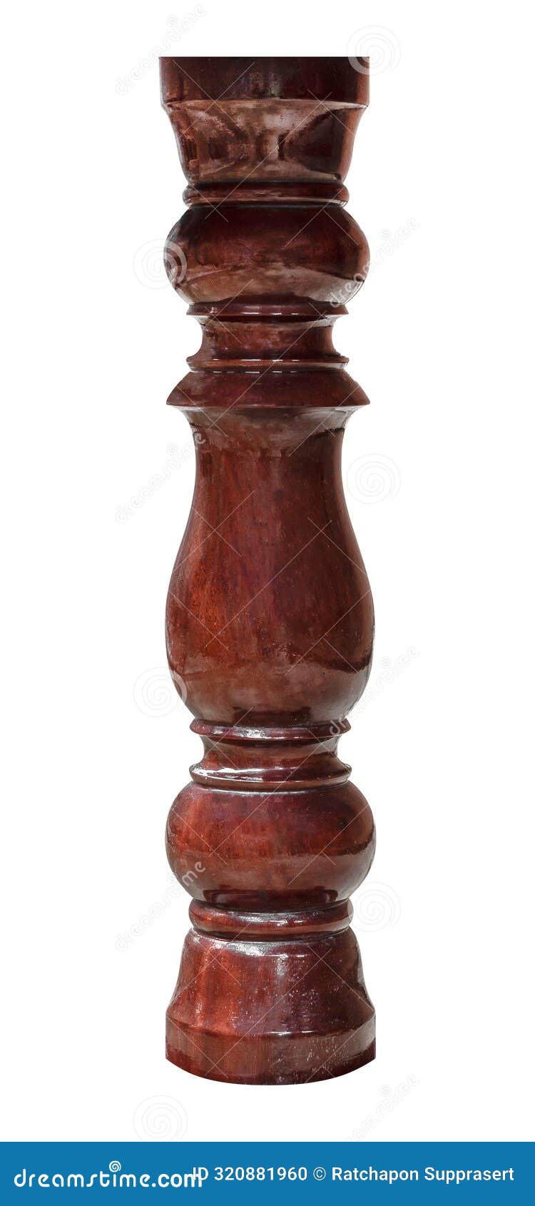 Wooden Fence Post Isolated on White Background with Clipping Path Stock ...