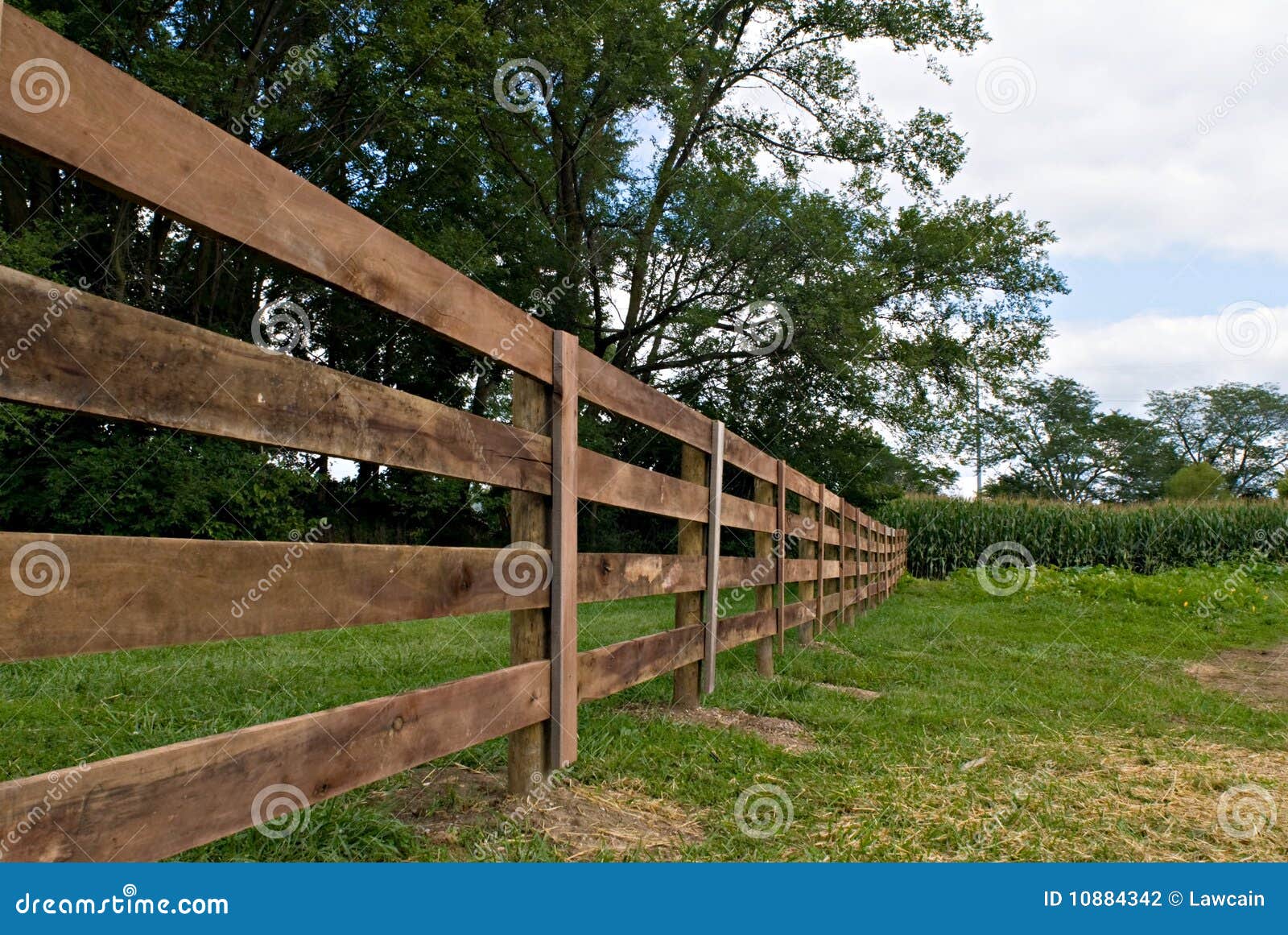 Wooden Fence Row stock photo. Image of planks, agriculture - 10884342