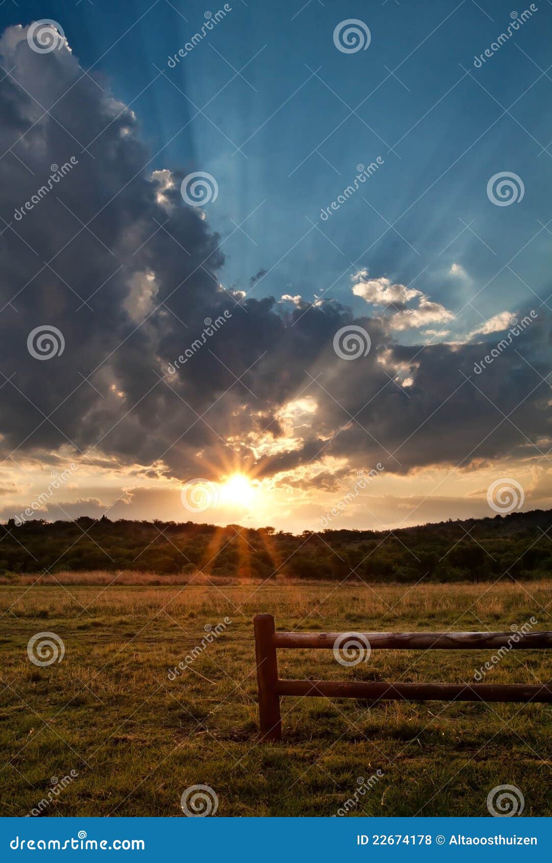 Wooden fence at sunset stock photo. Image of wooden, nature - 22674178