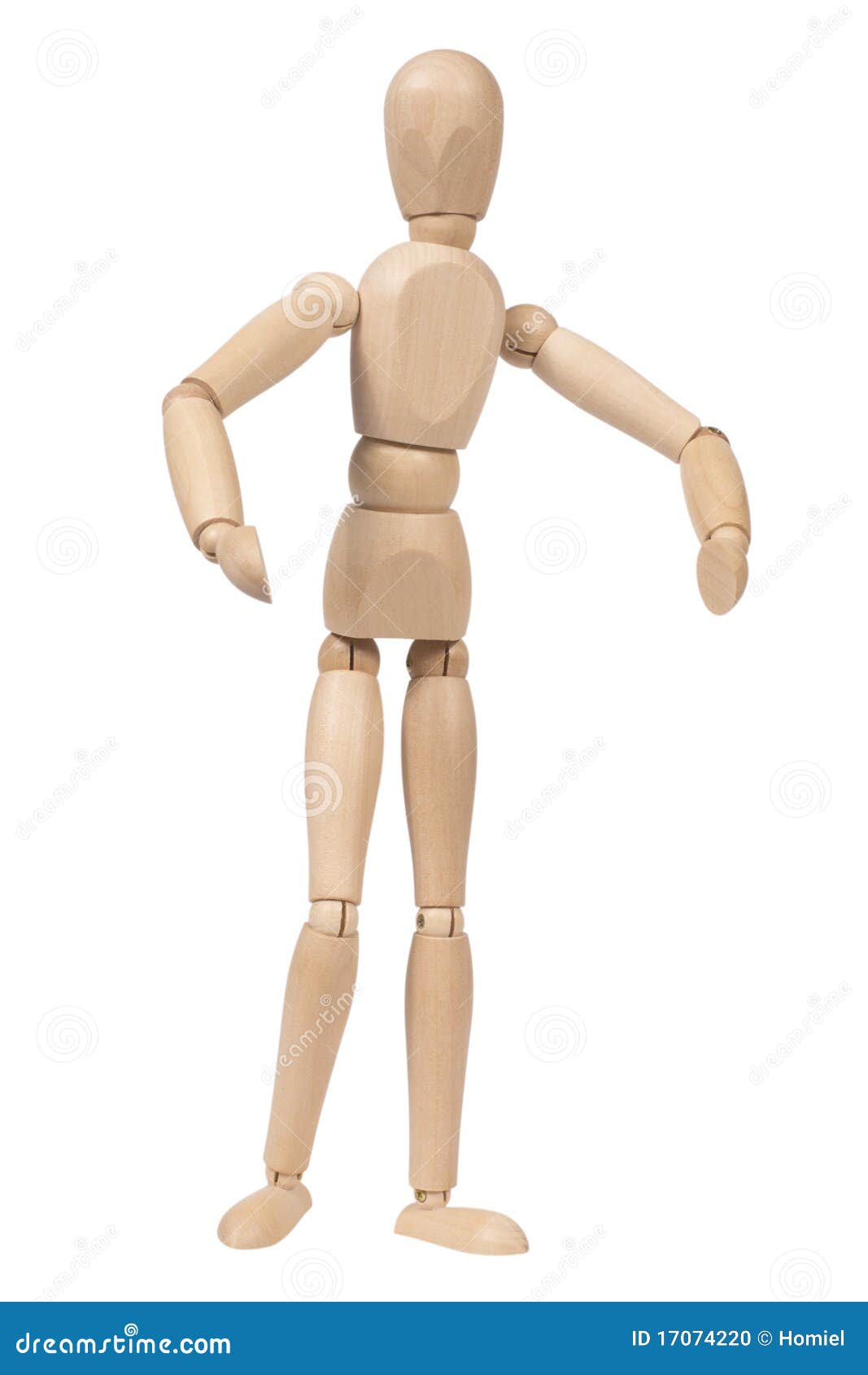 Wooden Figure Of Man With Artificial Prosthetic Leg. Amputee And ...