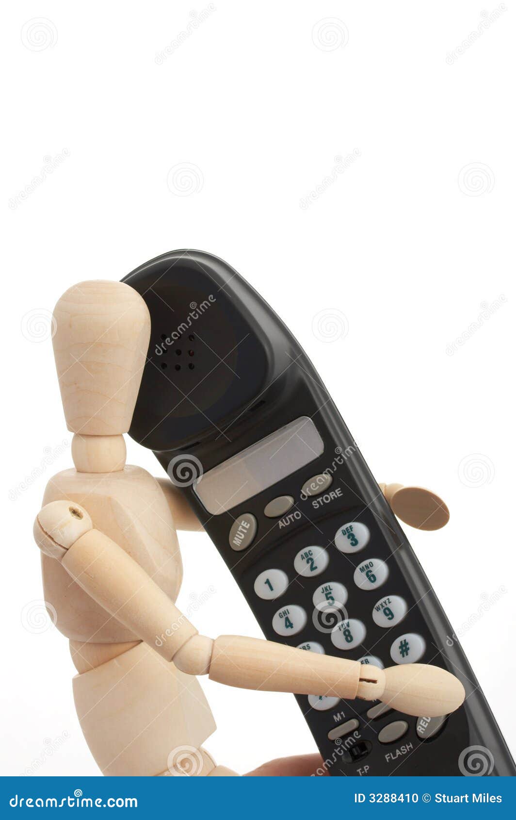 Wooden figure stock photo. Image of telephone, phones - 3288410