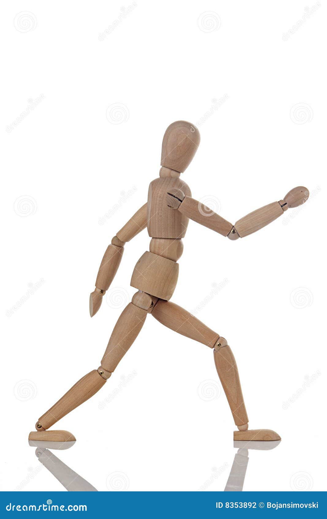 Wooden Figure Of Man With Artificial Prosthetic Leg. Amputee And ...