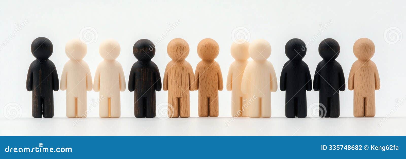 Wooden Figures Around Cube, Figure Atop Demands Attention Structure And ...