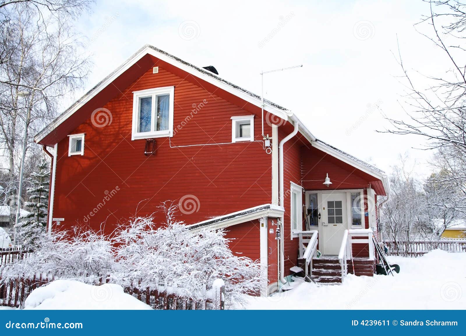 Wooden Finnish house stock image. Image of gray, peaceful - 4239611