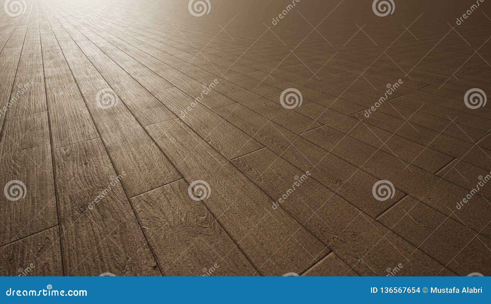 Wooden Floor with Bright Light at the Back Stock Photo - Image of ...