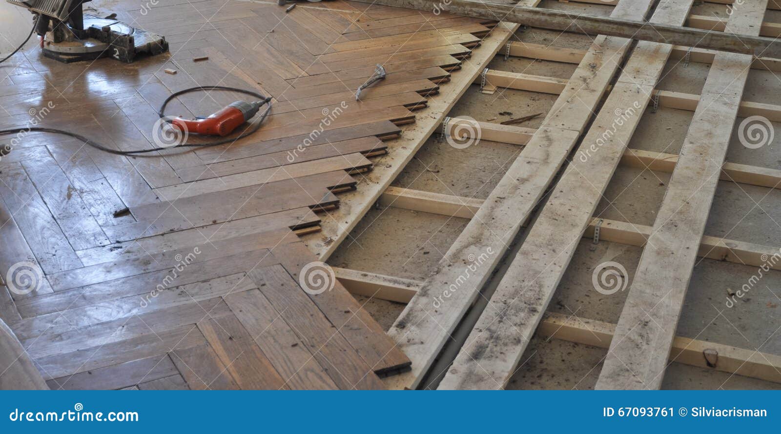 Wooden floor stock image. Image of work, tiles, wood - 67093761