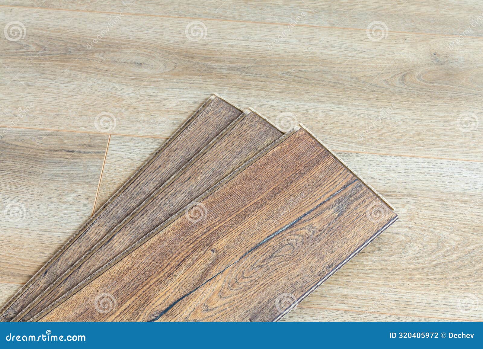 Wooden Floor Samples of Laminate. Timber, Laminate Flooring Stock Photo ...