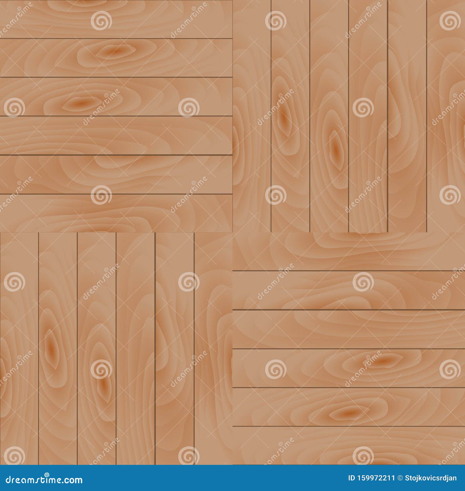 Wooden Floor Top View, Seamless Pattern Stock Vector - Illustration of ...