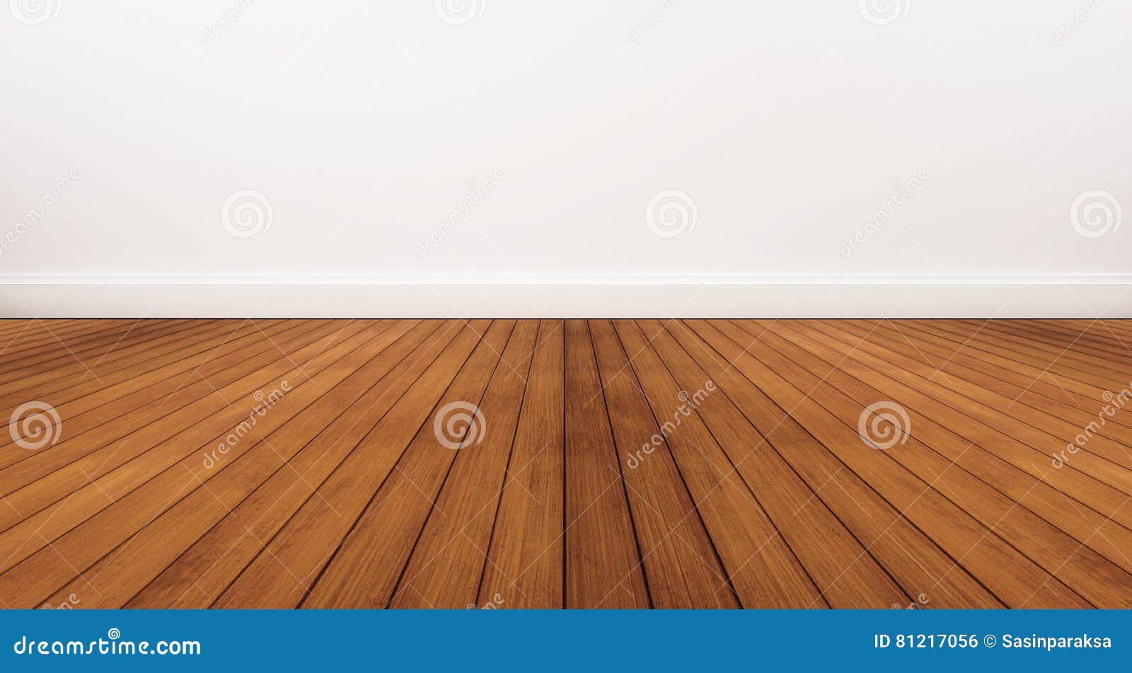 Wooden Floor and White Wall Stock Photo - Image of contemporary, living ...
