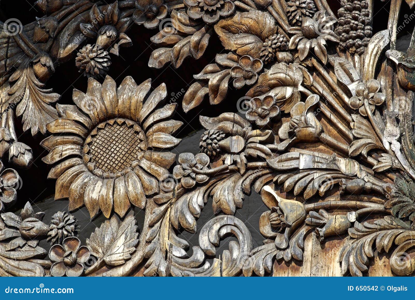 Wooden flower pattern stock photo. Image of house, beauty - 650542