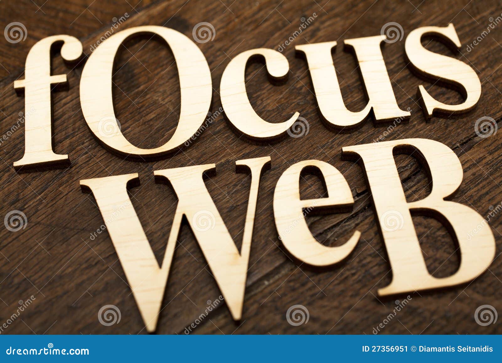 Wooden Focus & Web Words Stock Image - Image of font, education: 27356951
