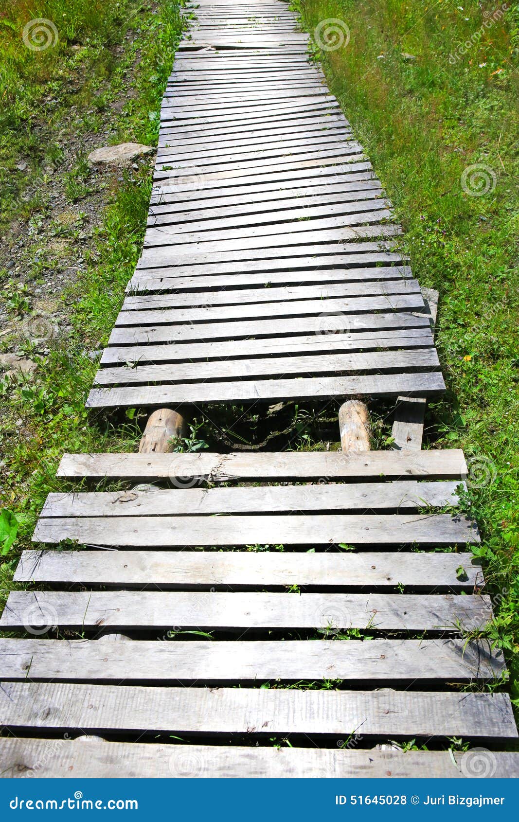 Wooden Footpath from Boards Stock Photo - Image of boardwalk, park ...