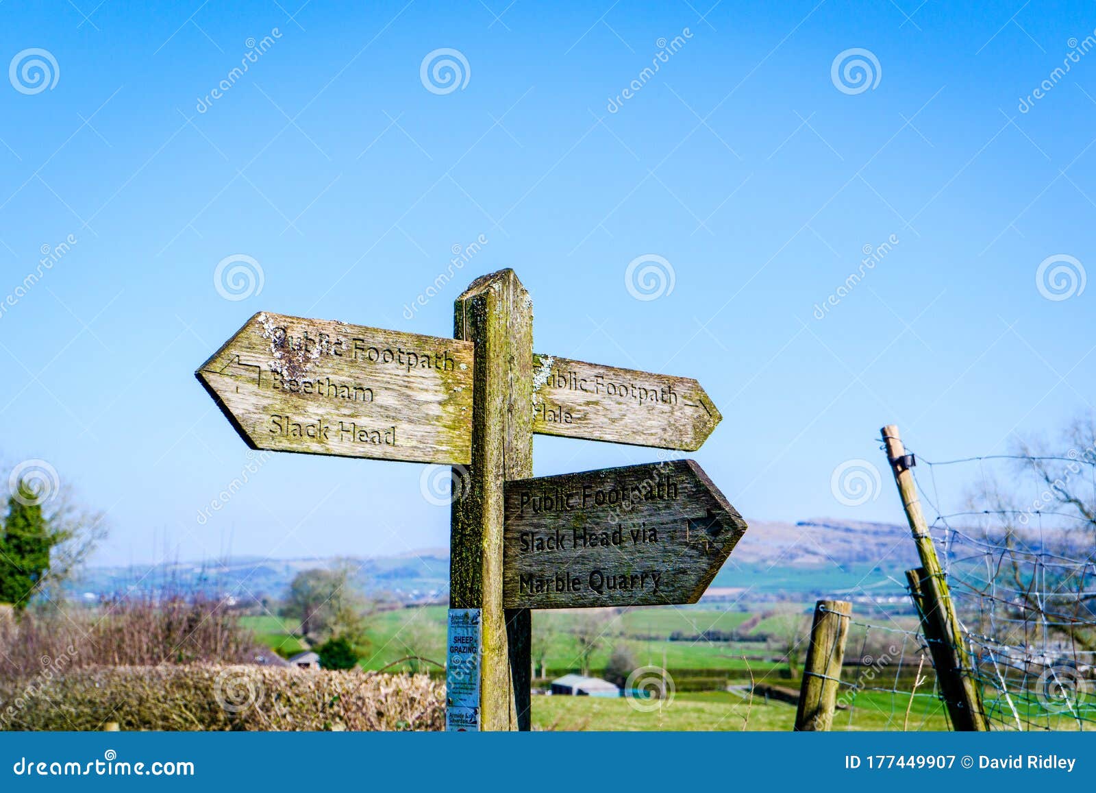 Wooden Footpath Waymarker Stock Photos - Free & Royalty-Free Stock ...