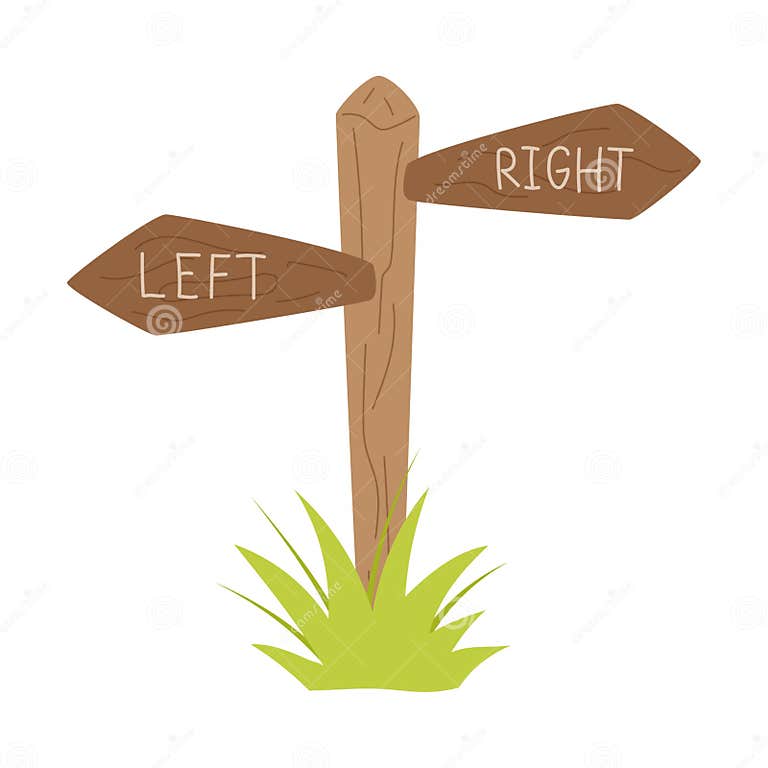 A Wooden Forest Signboard, Signposts, Guideposts with a Pointer - Left ...