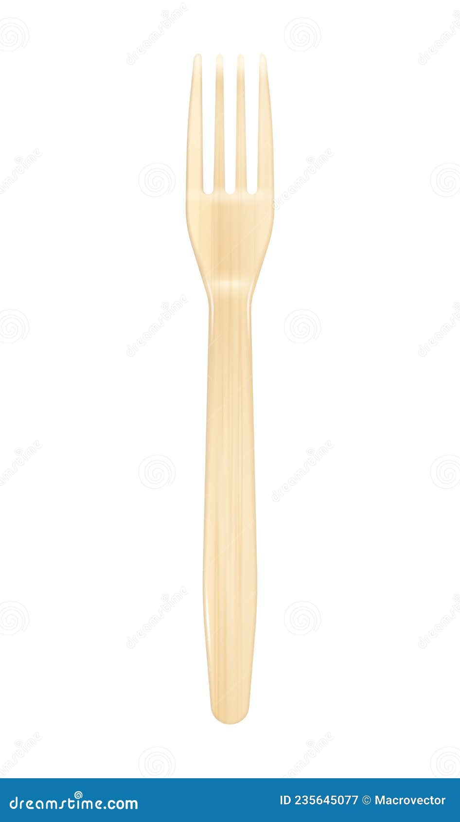 Wooden Fork Realistic Composition Stock Vector - Illustration of ...
