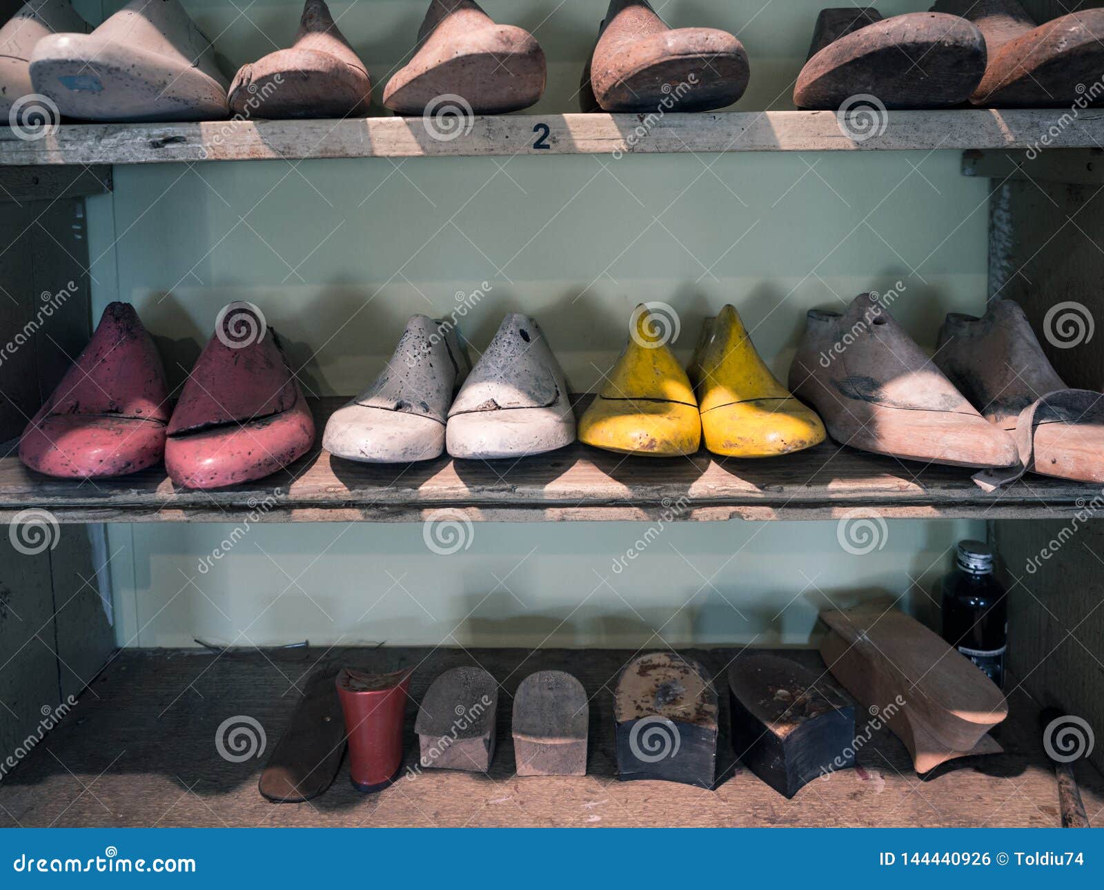 Wooden Forms for the Realization of Craft Shoes in a Shoemaker`s Shop ...