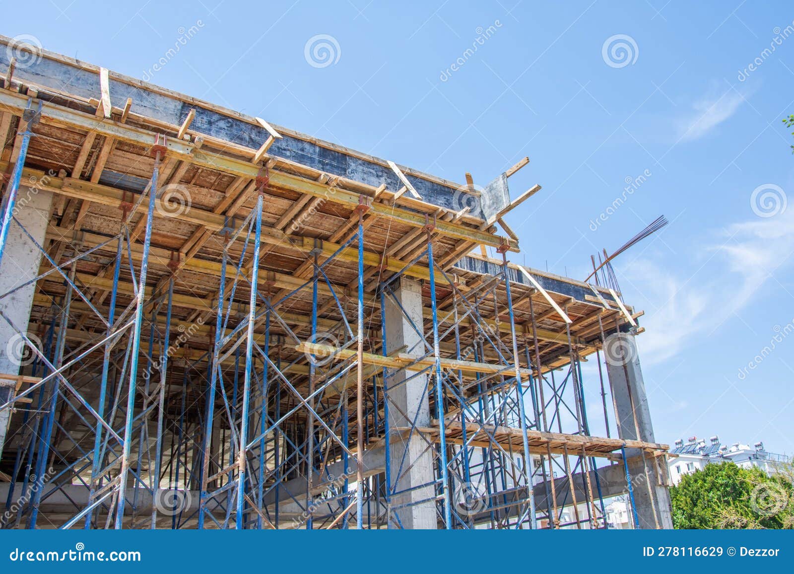 Wooden Formwork for the Base of the Walls and Supports, Supported by ...