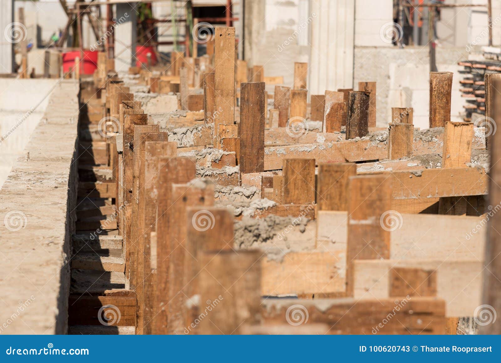 Wooden Formwork For A Reinforced Concrete Slab Royalty-Free Stock Image ...
