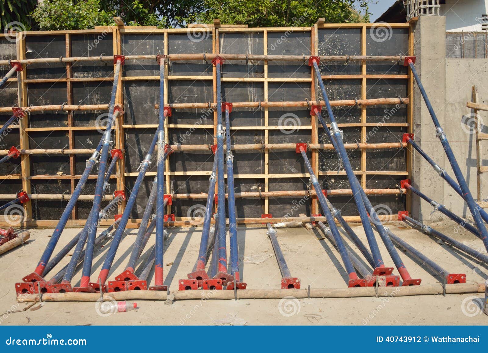 Wooden Formwork at Constuction Site. Stock Photo - Image of equipment ...