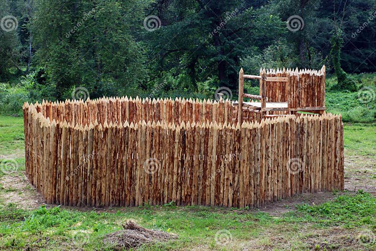 Wooden fort stock image. Image of forest, guarding, wooden - 15733749
