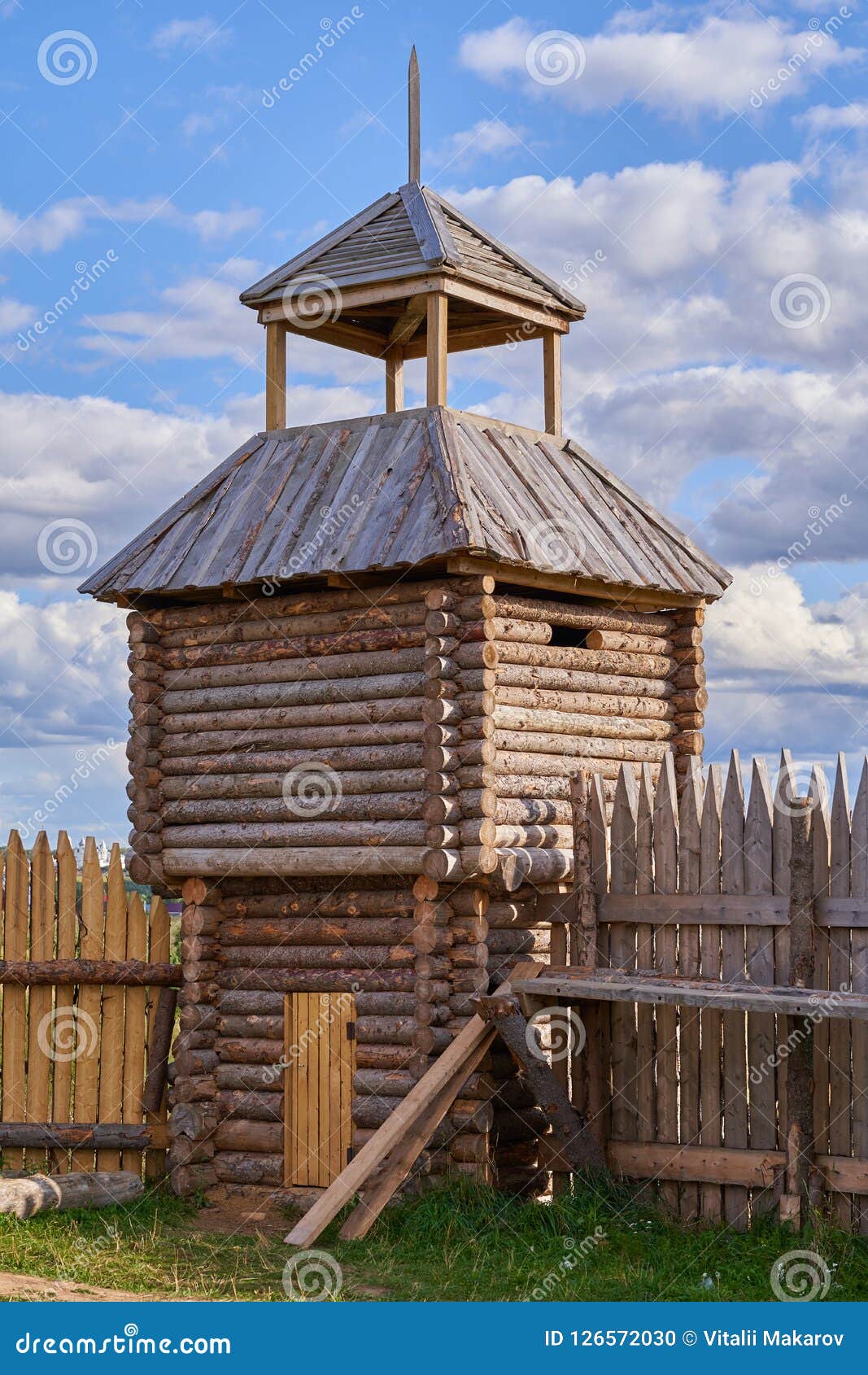 Wooden Fortifications of the Early Middle Ages. Reconstruction Stock ...