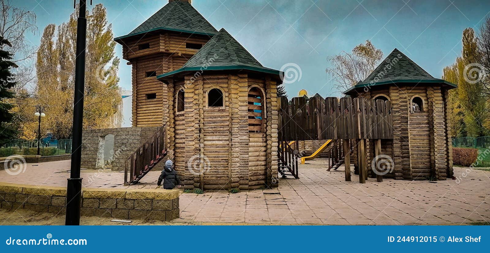 Wooden Fortress for Children Stock Image - Image of wooden, wood: 244912015