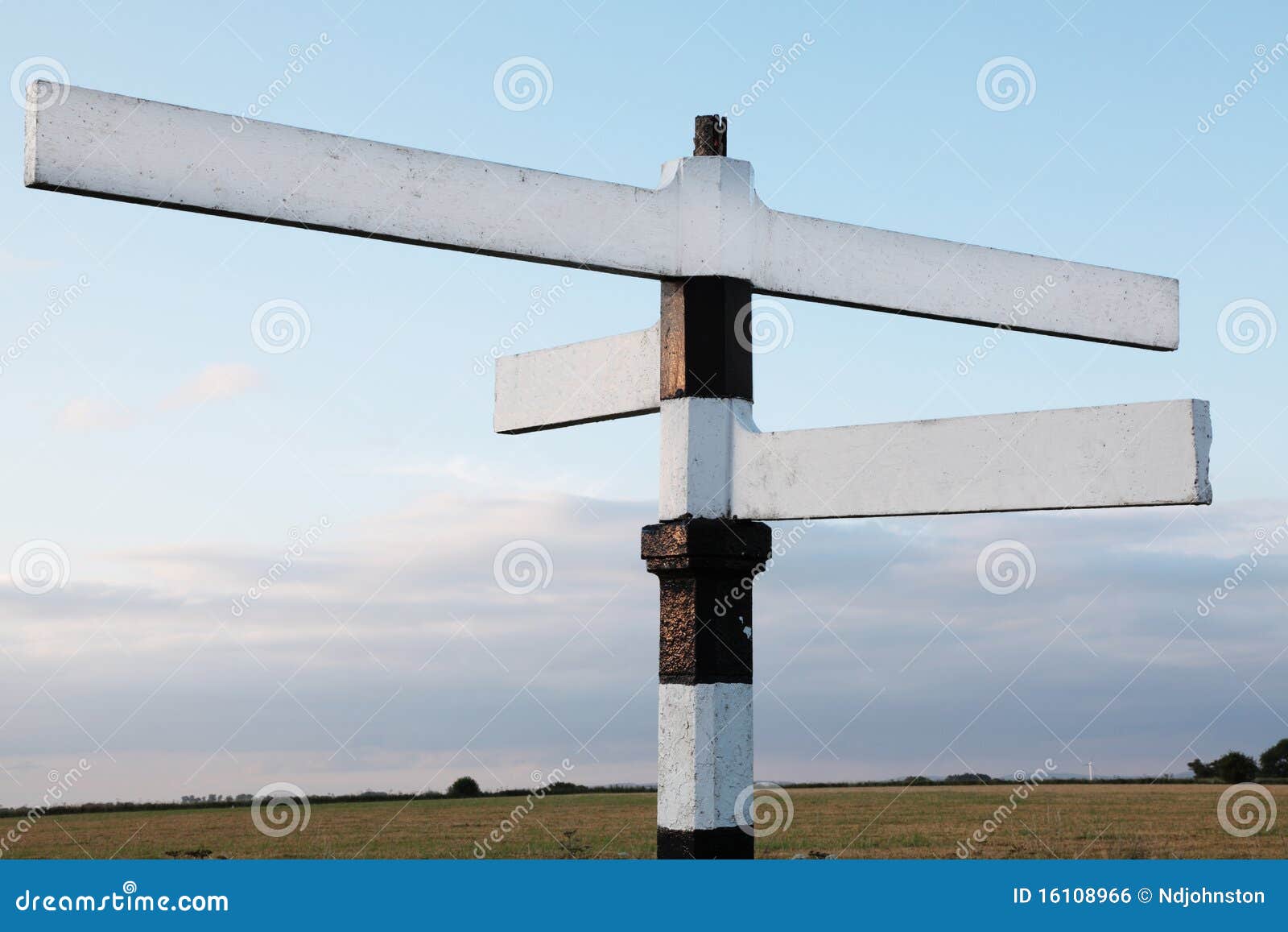 Wooden Four Way Road Sign, Blank Stock Photo - Image of ideas ...