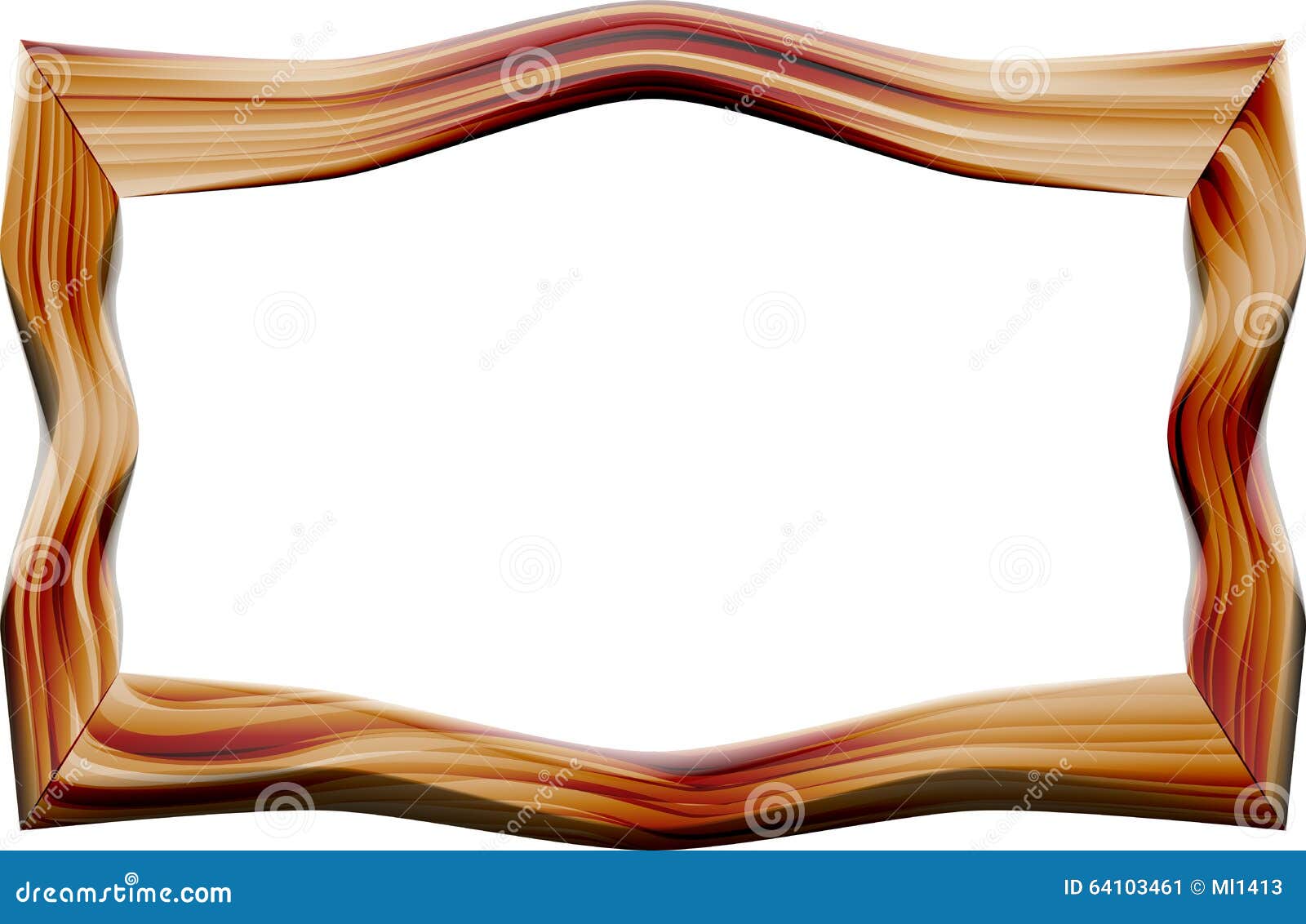 Wooden frame stock vector. Illustration of composition - 64103461