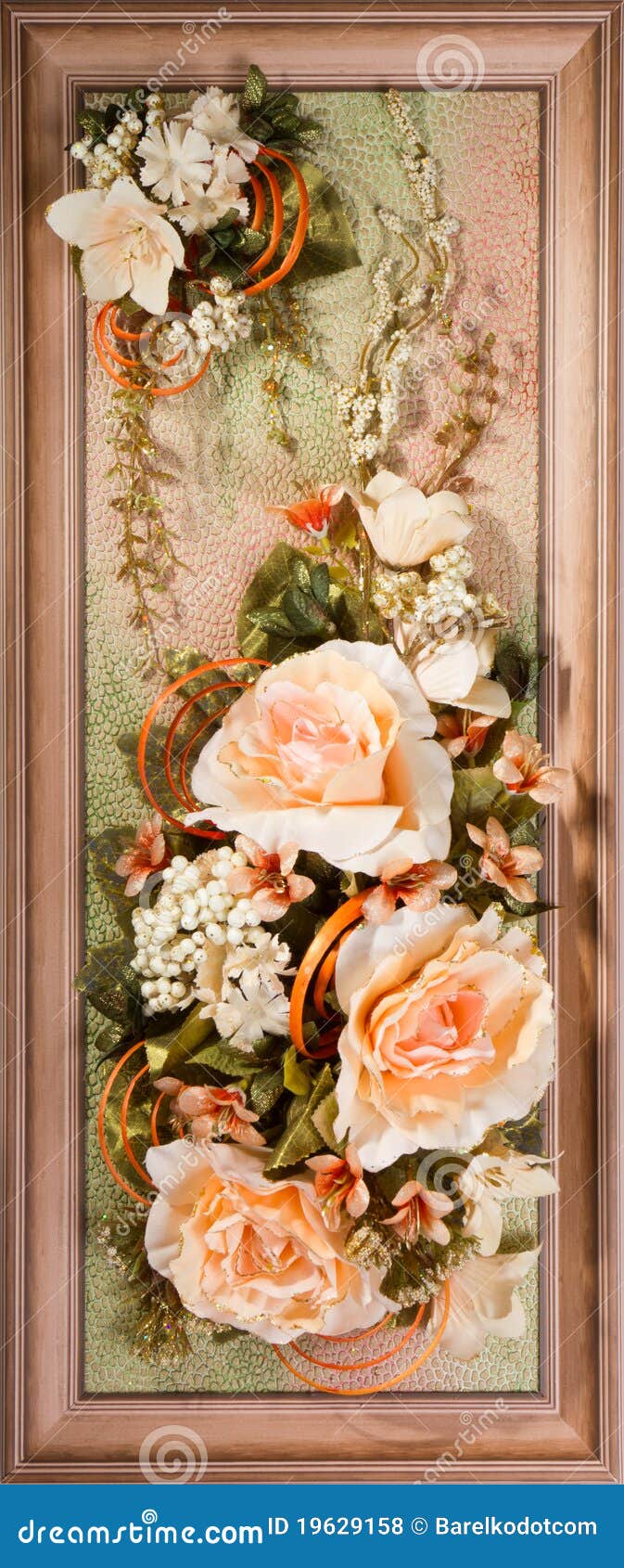 Wooden Frame with Beautiful Roses Stock Photo - Image of holiday ...