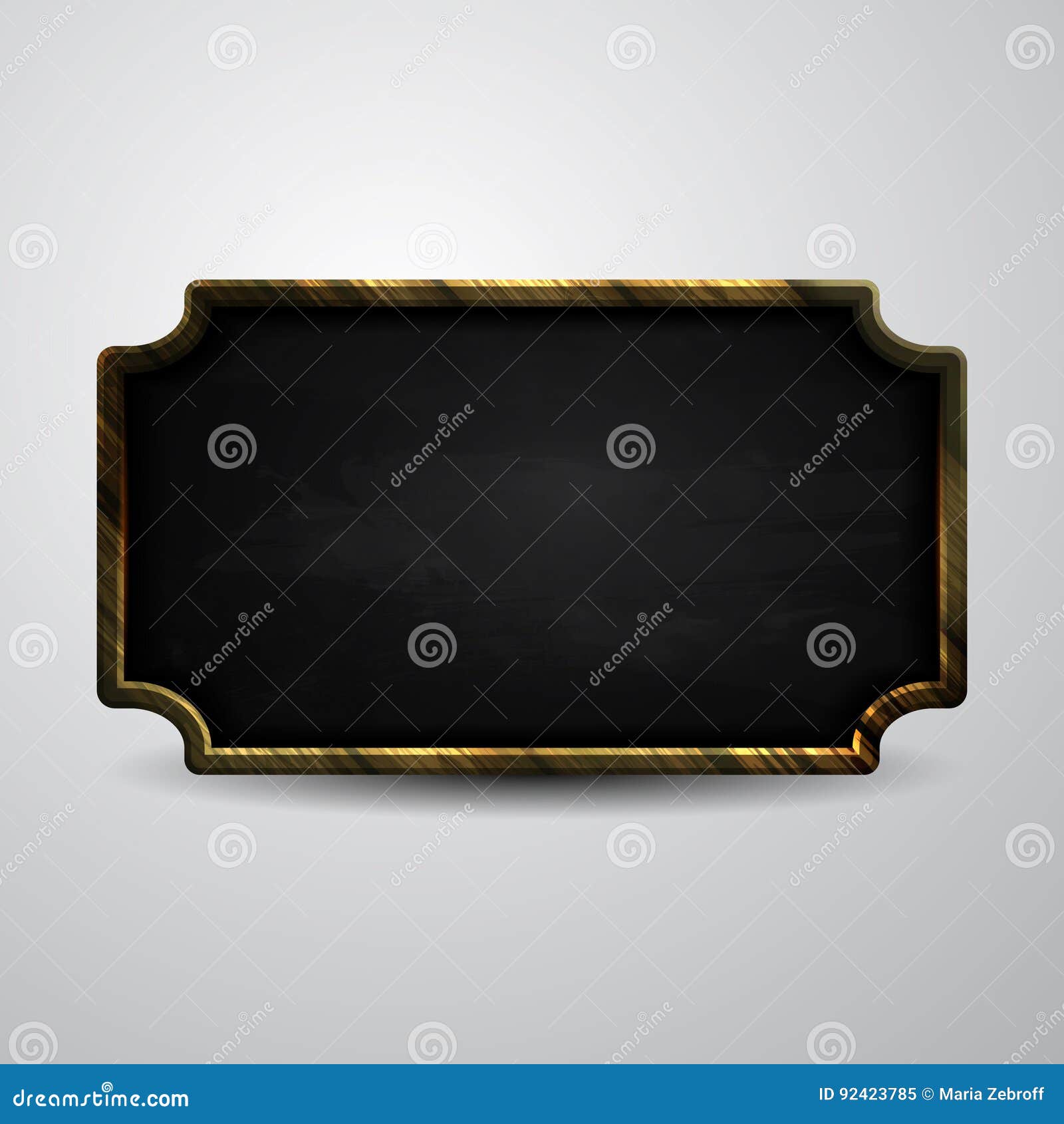 Wooden Frame Chalkboard Background Stock Vector - Illustration of ...