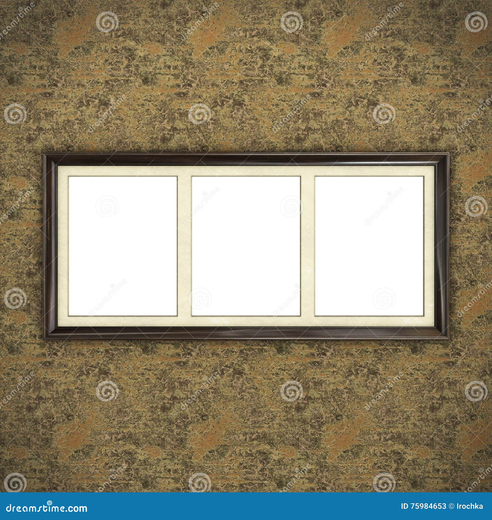 Wooden Frame on Color Wallpaper Stock Image - Image of retro, ornate ...