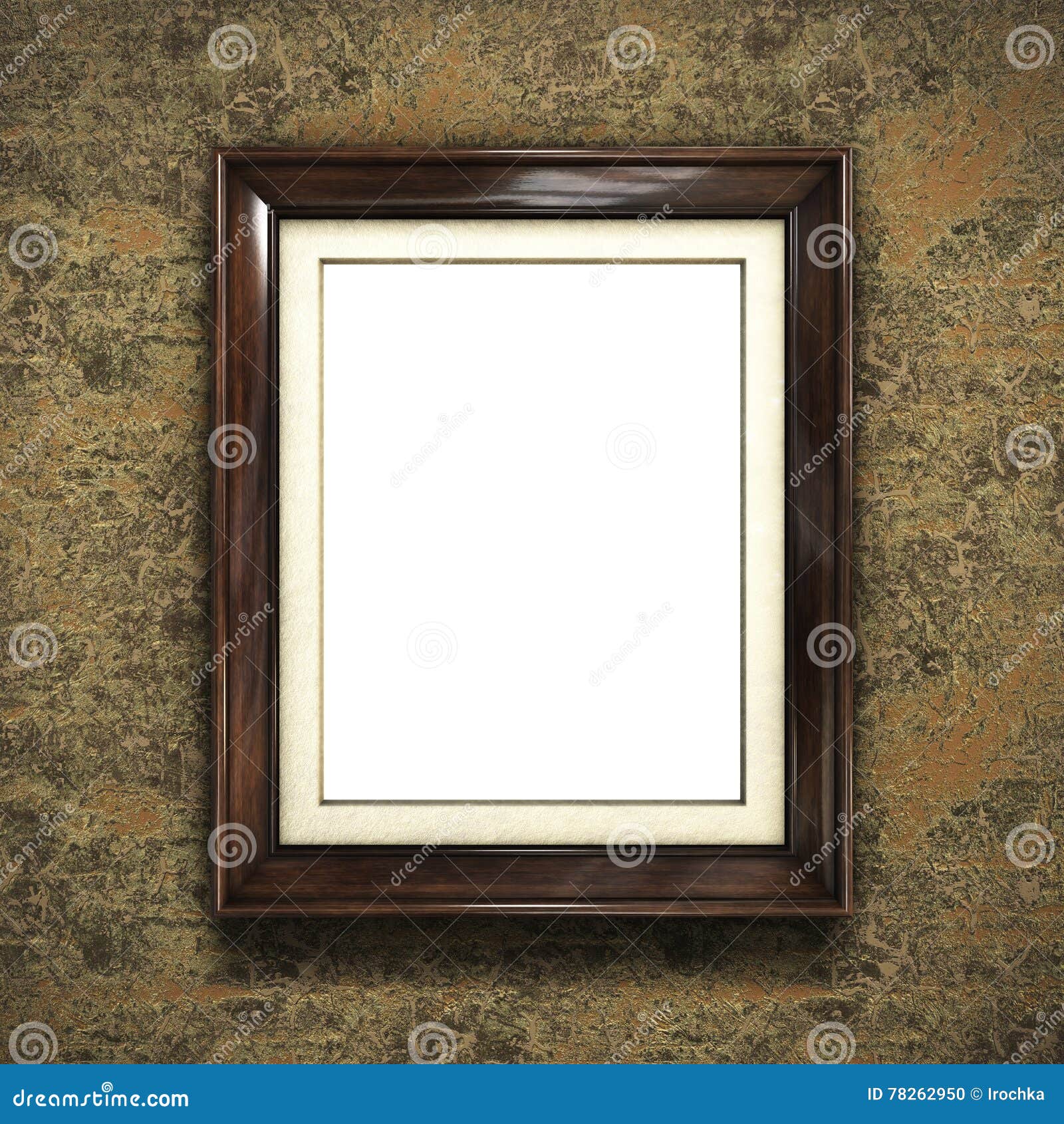 Wooden Frame on Color Wallpaper Stock Photo - Image of museum, object ...