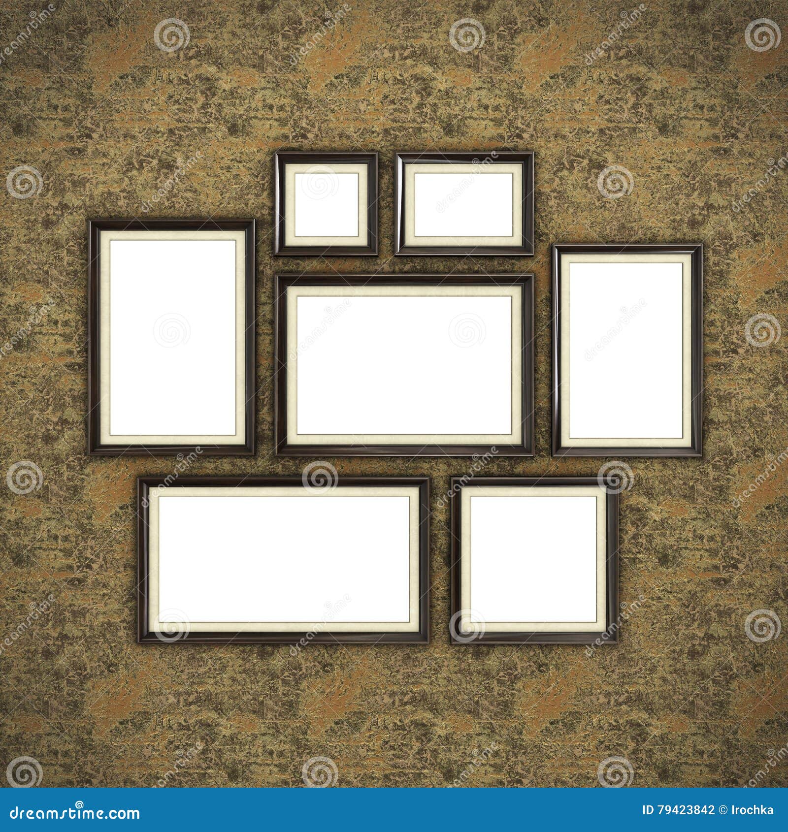 Wooden Frame on Color Wallpaper Stock Photo - Image of home, background ...