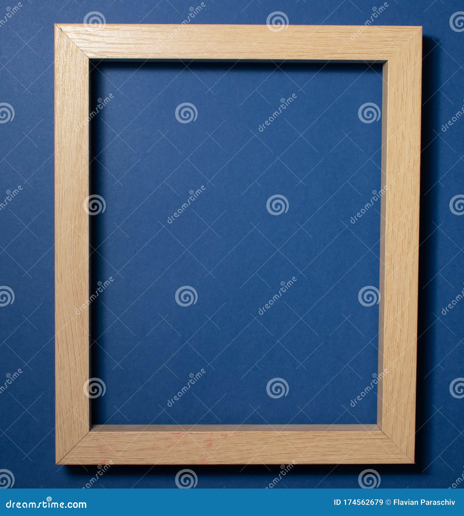 Wooden Frame on a Colored Background. Space for Copy-paste Stock Image ...