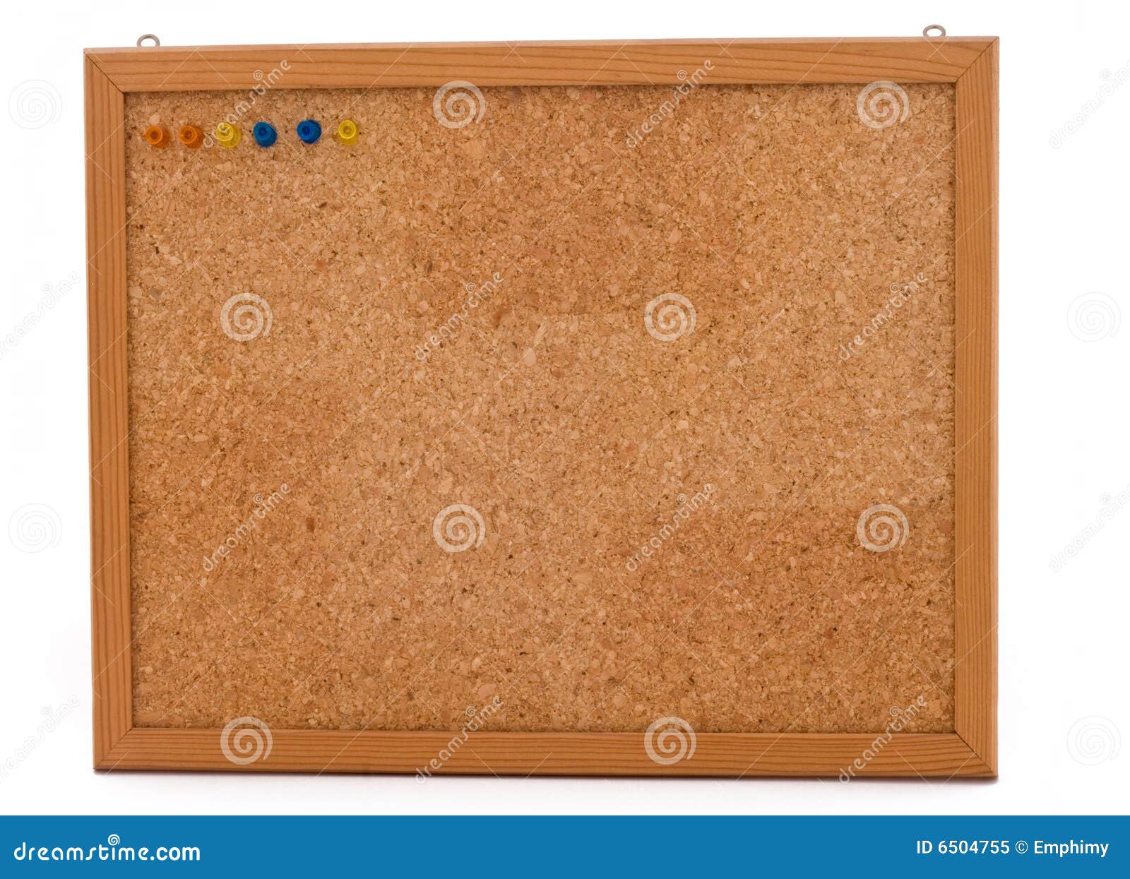 Wooden Frame Cork Board with Colorful Pins Stock Image - Image of ...