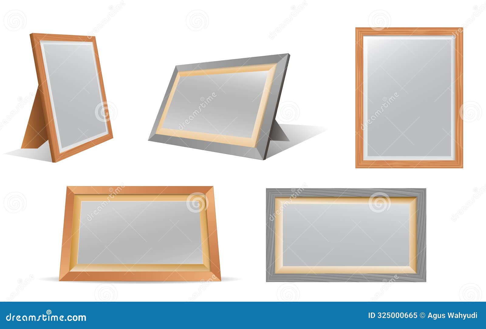 Wooden Frame Display. Eps Vector Stock Illustration - Illustration of ...