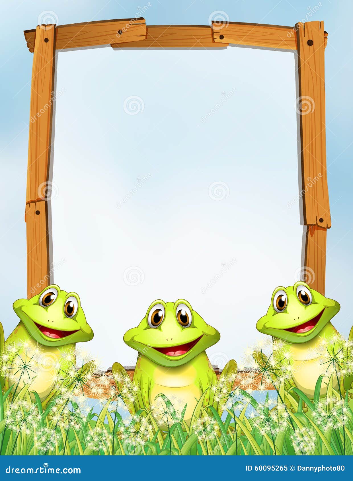 Frame With Frogs Vector Illustration | CartoonDealer.com #11137262