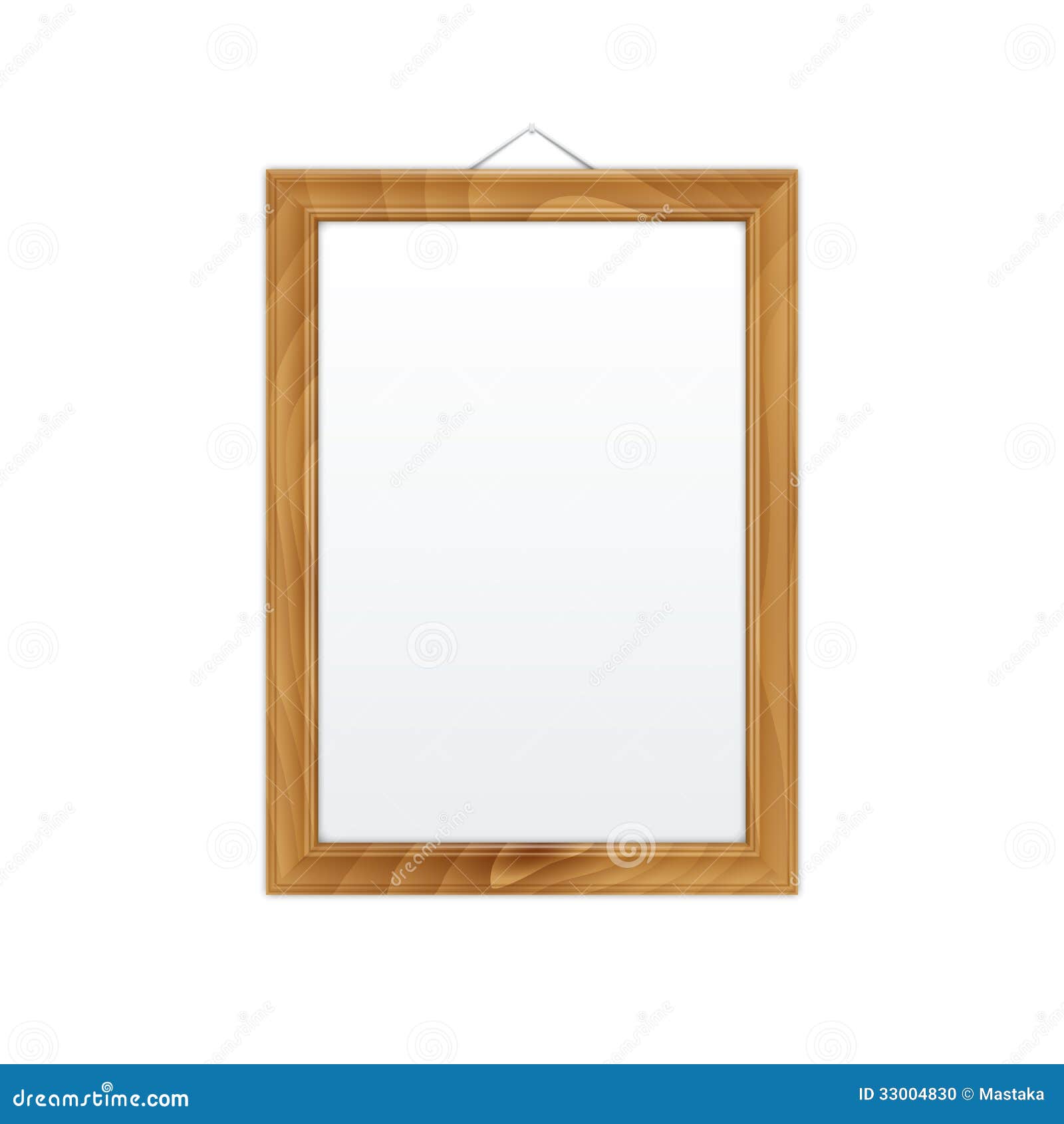 Wooden Frame Isolated on White. Stock Vector - Illustration of painting ...