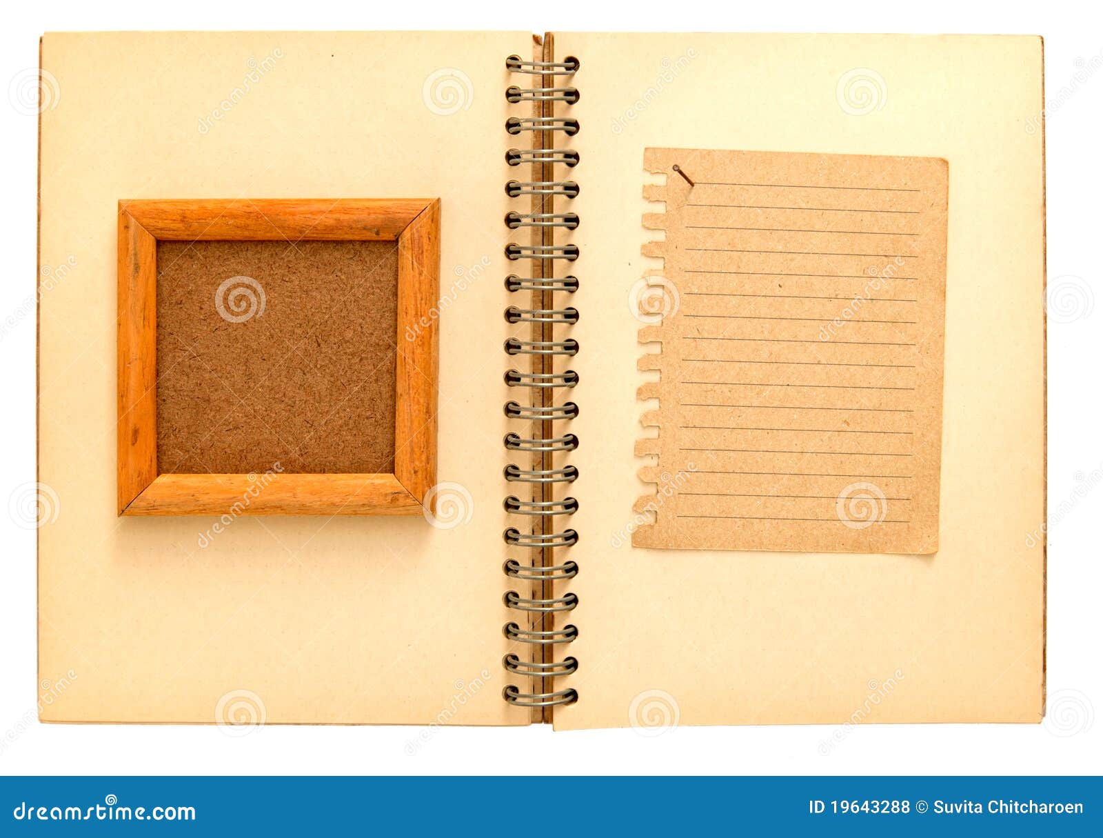 Wooden Frame the Notebook Notepad Stock Photo - Image of information ...