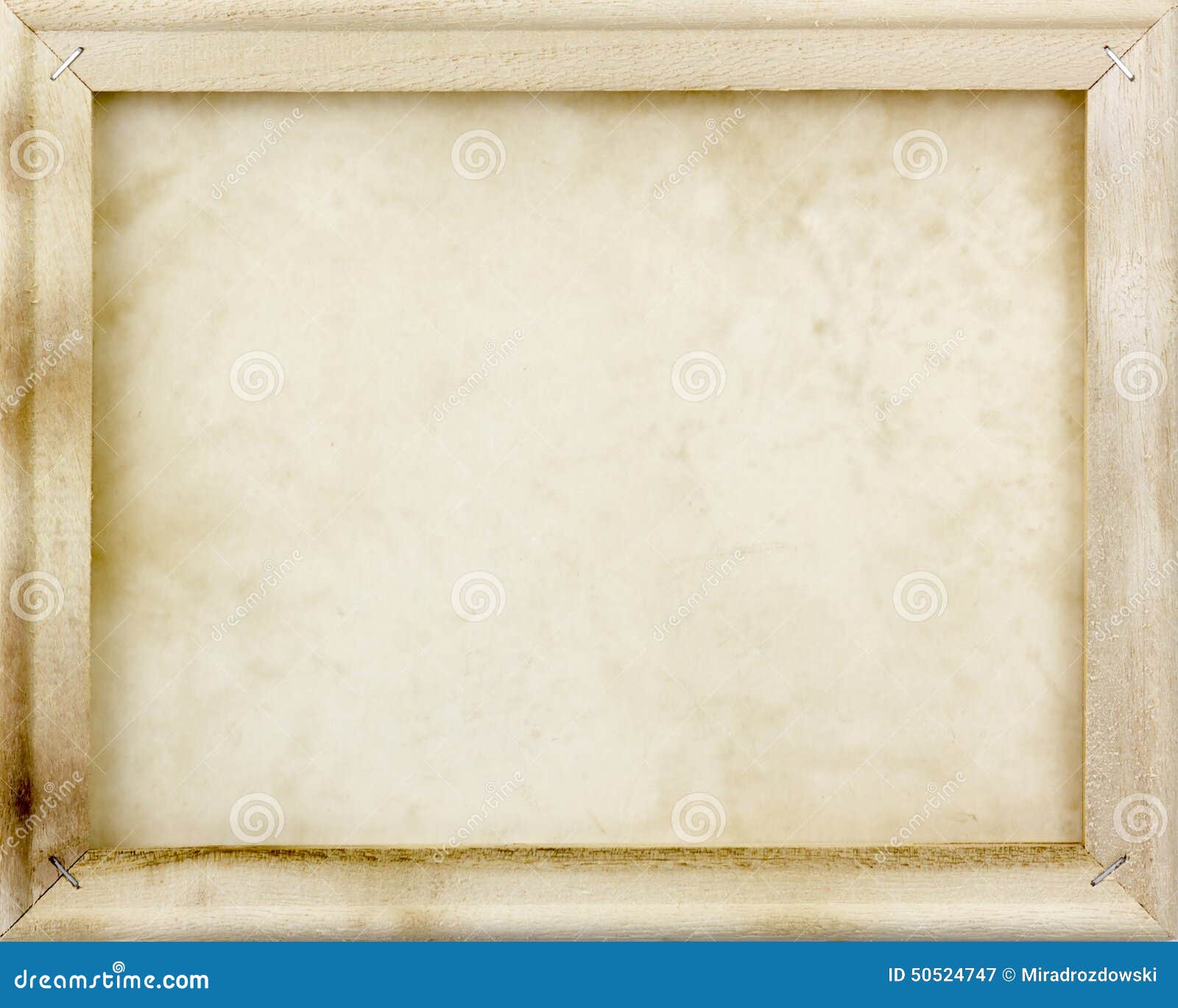 Wooden Frame with Old Paper Stock Illustration - Illustration of ...