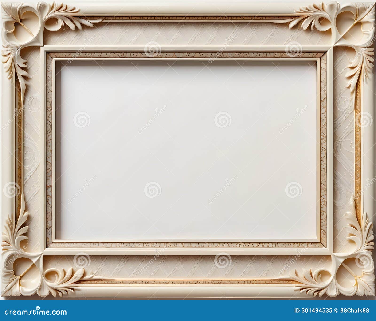 Wooden Frame with Patterns Classic Stock Illustration - Illustration of ...