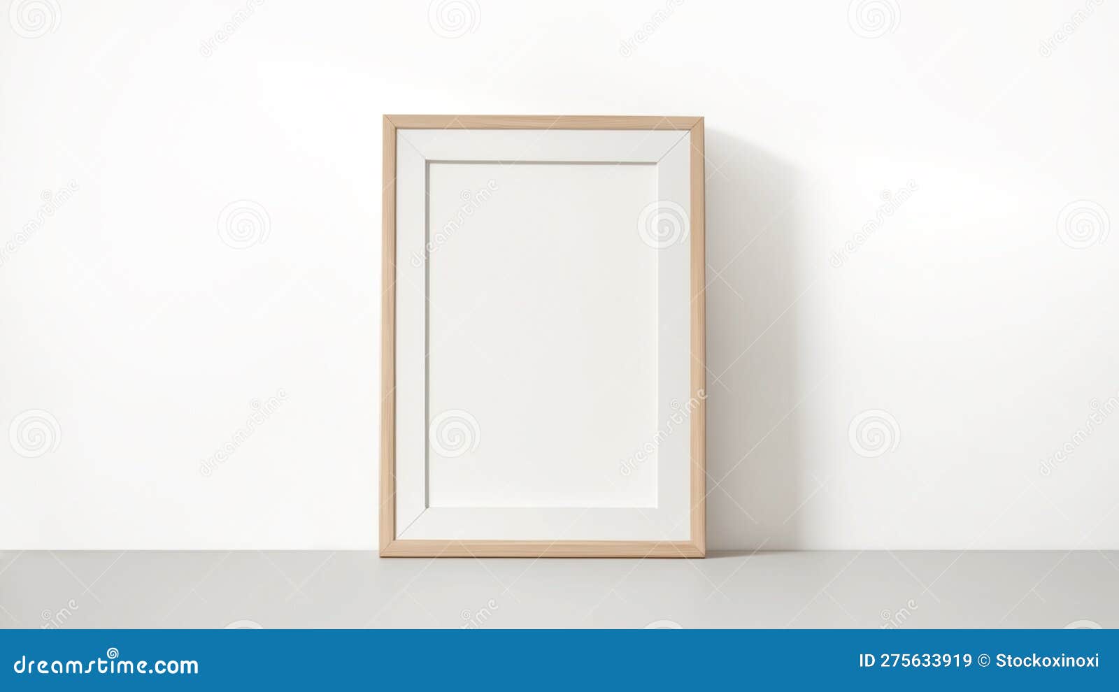 Wooden Frame Rectangular Vertical Shape Standing on Wall Stock ...