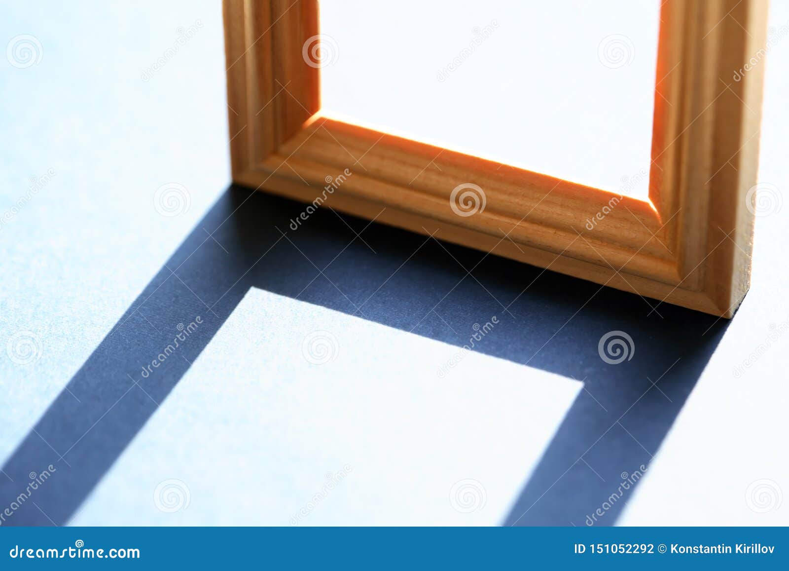 Wooden Frame with Shadow stock photo. Image of object - 151052292