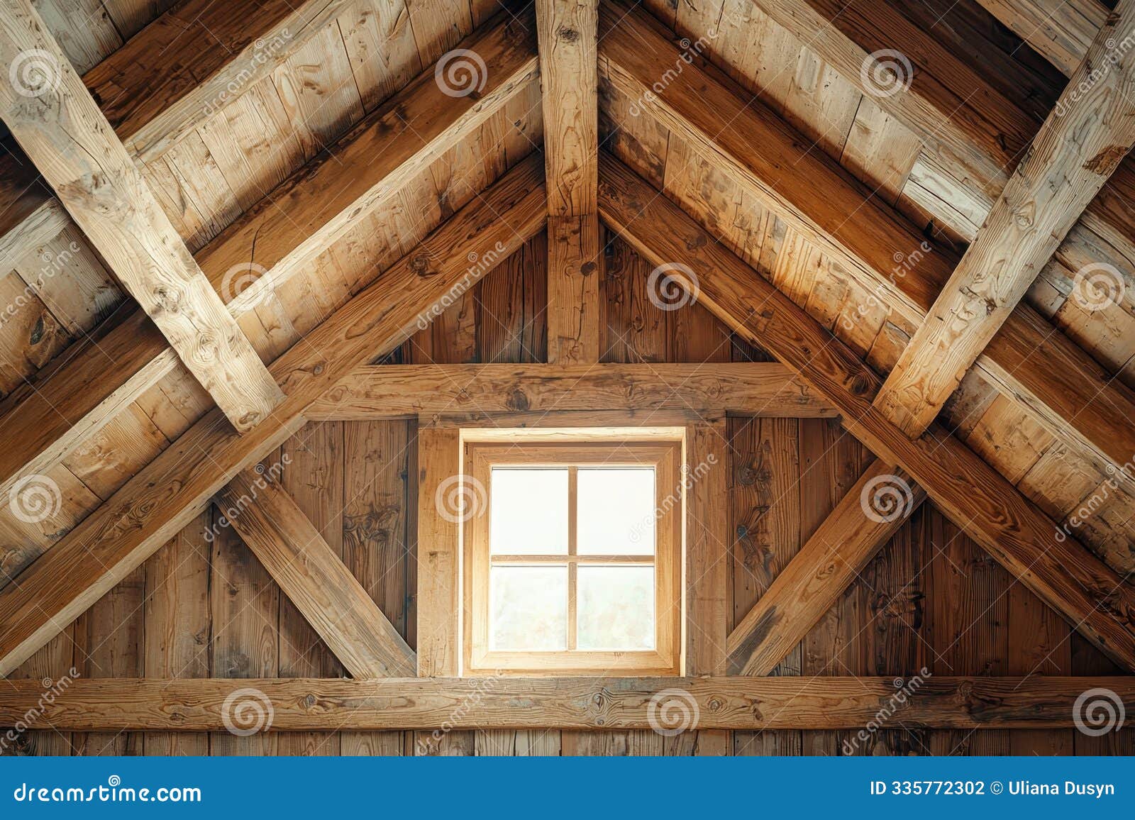 A Wooden Frame Structure of a House Stock Photo - Image of site ...